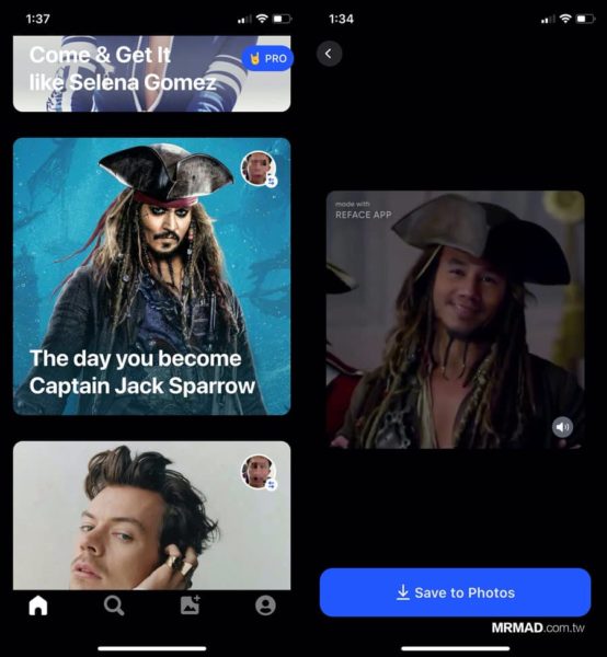 免費影片換臉APP《REFACE》一鍵將電影主角變自己臉 - 瘋先生