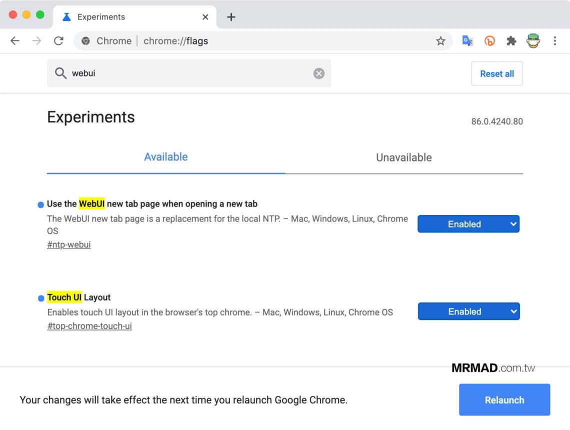 Chrome工具列按鈕偏小、分頁不好點？教你開啟老人模式 - 瘋先生