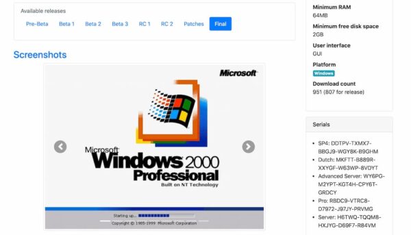 WinWorld 舊版Windows / DOS系統、軟體、懷舊遊戲免費下載 - 瘋先生