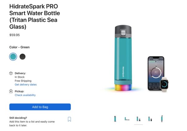 Apple 智慧保溫瓶HidrateSpark 開賣！支援Apple 健康整合功能 - 瘋先生