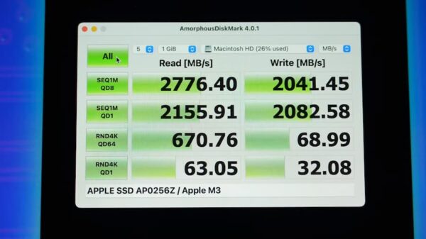 M3 MacBook Air SSD讀取速度比前代快82%！蘋果放棄低成本方式處理 - 瘋先生