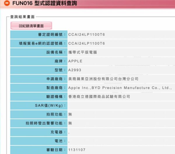 iPad mini 7 通過NCC 認證，台灣開賣時間預計這天 - 瘋先生